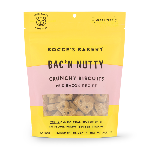 Bocce's Bakery Dog Crunchy Biscuits Bac'N Nutty 5 oz – Fella & Fetch